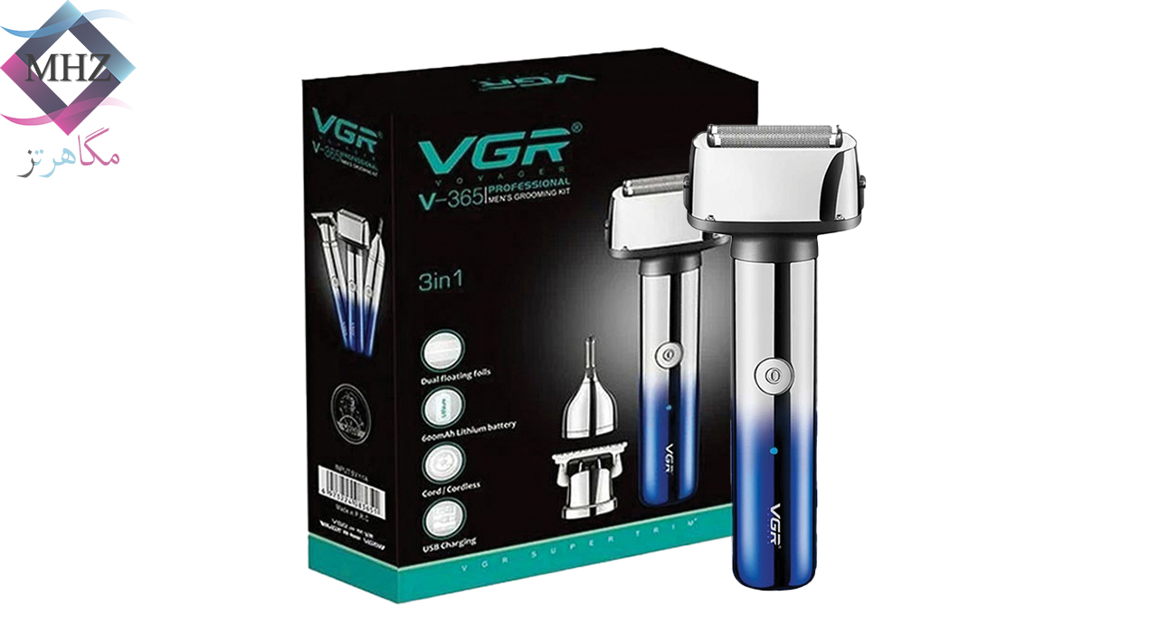 ماشین اصلاح 3 کاره سر و صورت وی جی آر VGR مدل V-365 - فروشگاه مگاهرتز